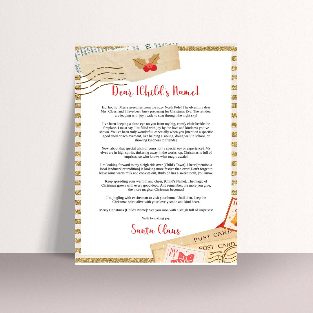 EDITABLE Letter From Santa Printable Santa's Official - Etsy