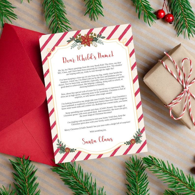 EDITABLE Letter From Santa | Printable | Santa's Official Document ...