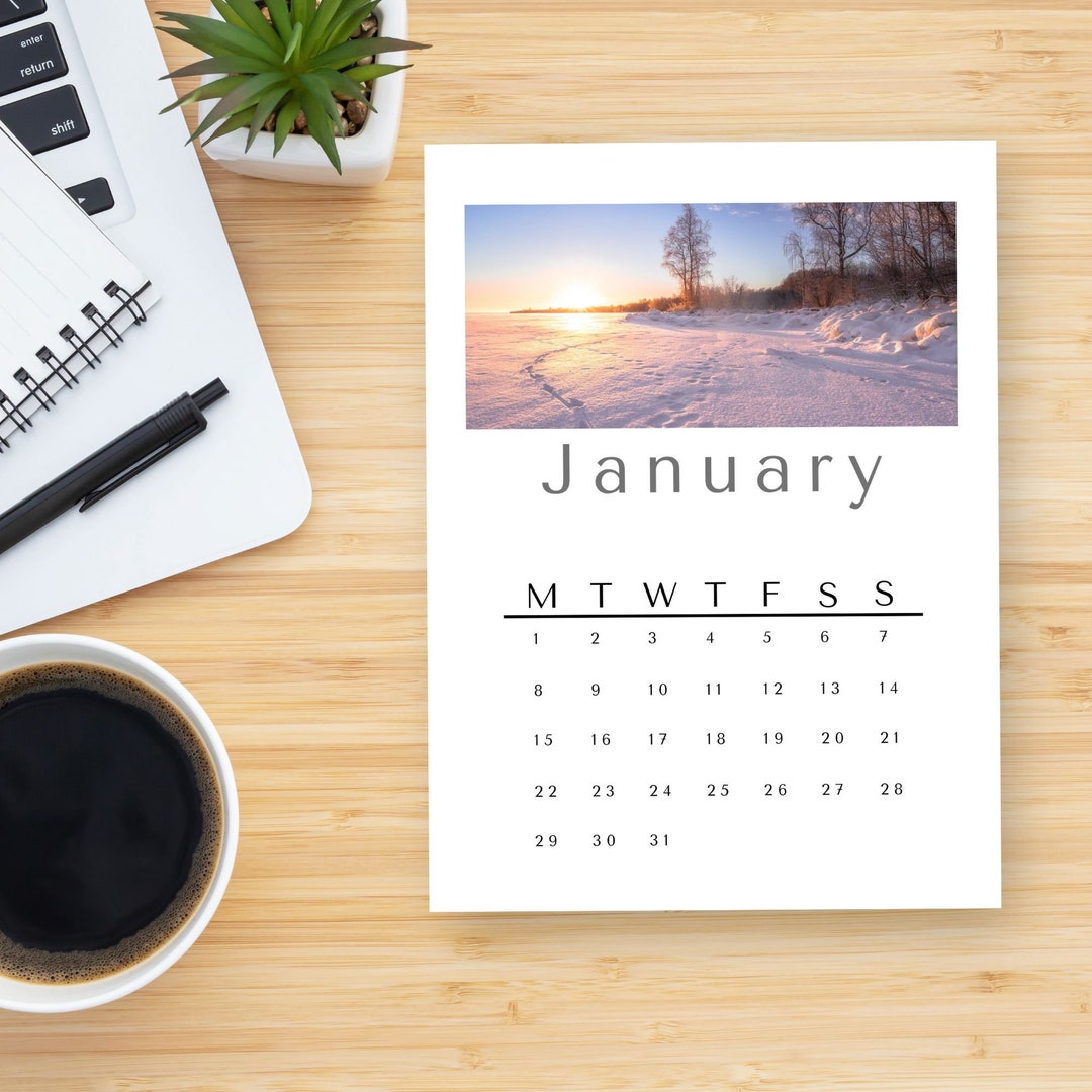 2024 Editable Portrait Calendar Canva Template Instant Download - Etsy