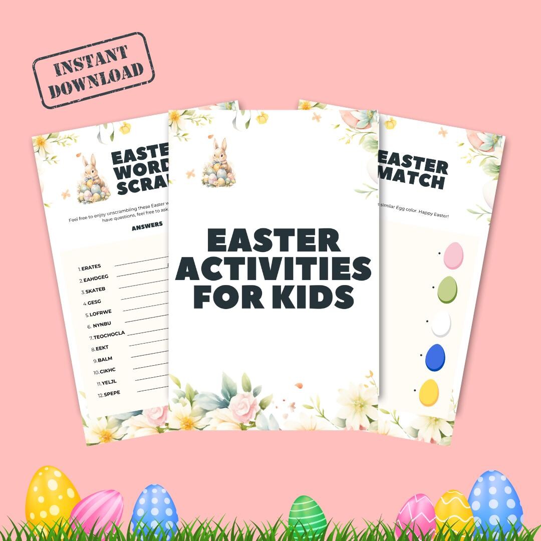 Easter Activities for Kids - Printable Games, Word Scramble, I Spy ...