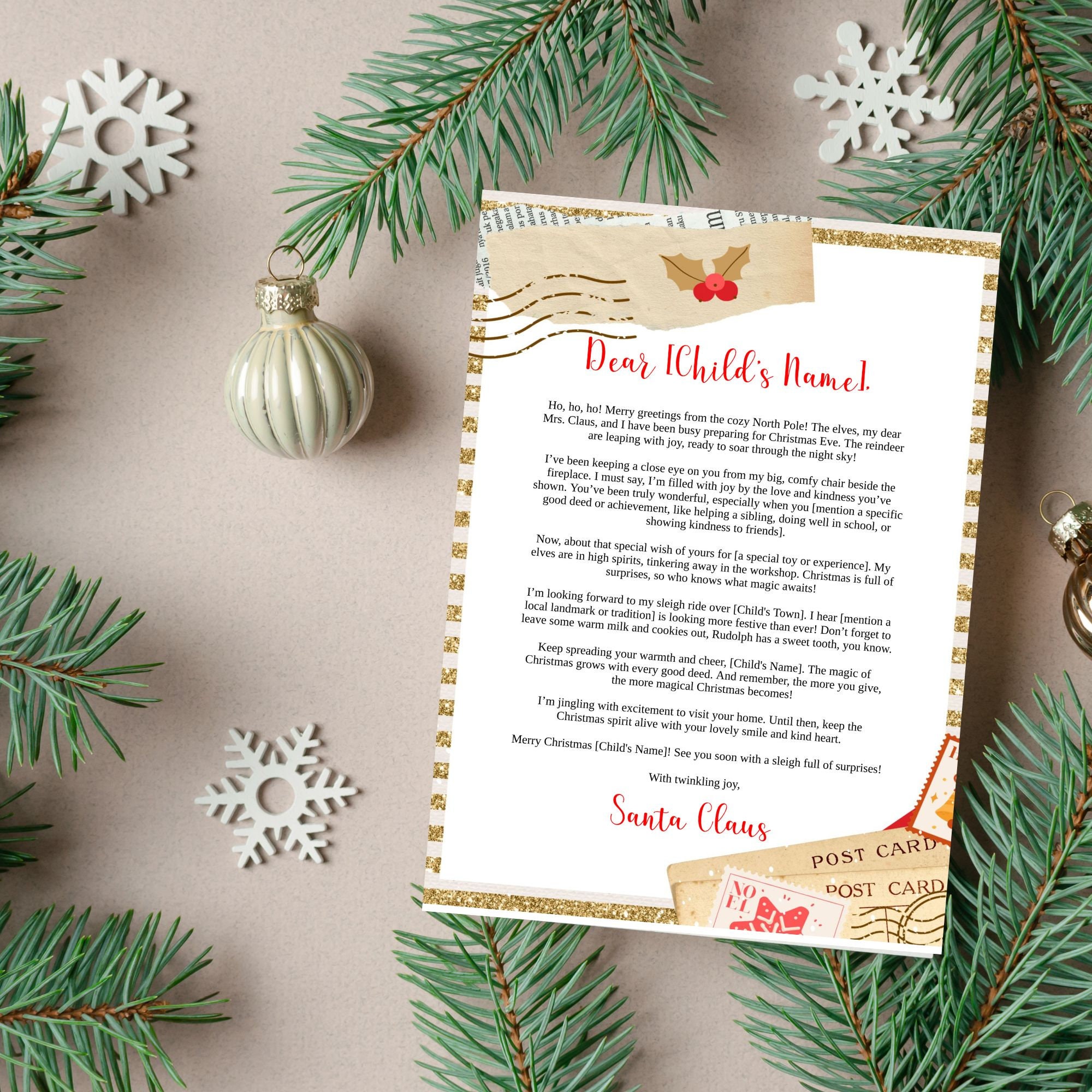 EDITABLE Letter From Santa Printable Santa's Official - Etsy