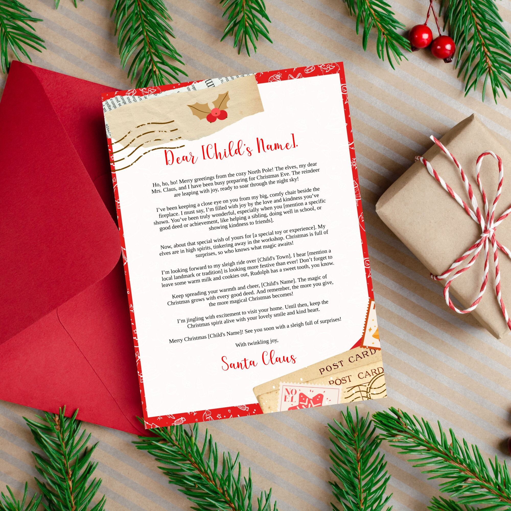 EDITABLE Letter From Santa | Printable | Santa's Official Document ...
