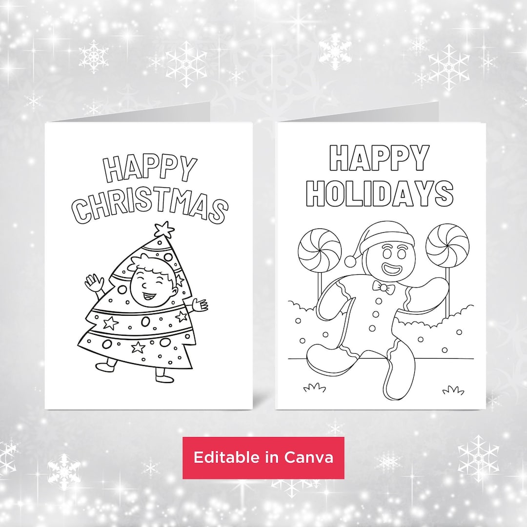 Christmas Colouring Cards | | Christmas Cards | Printable Christmas ...