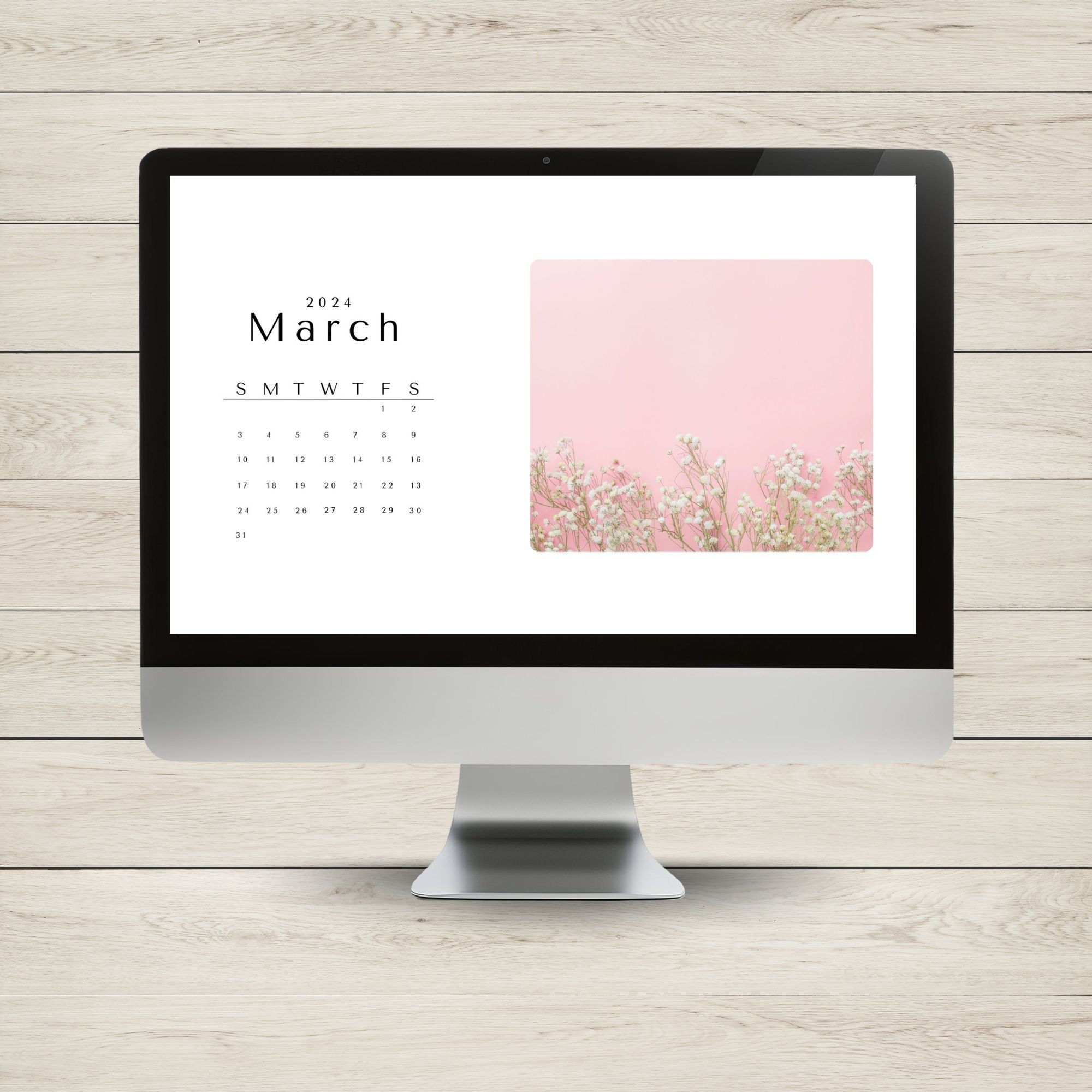 2024 Editable Desktop Calendar Canva Template Instant Download - Etsy