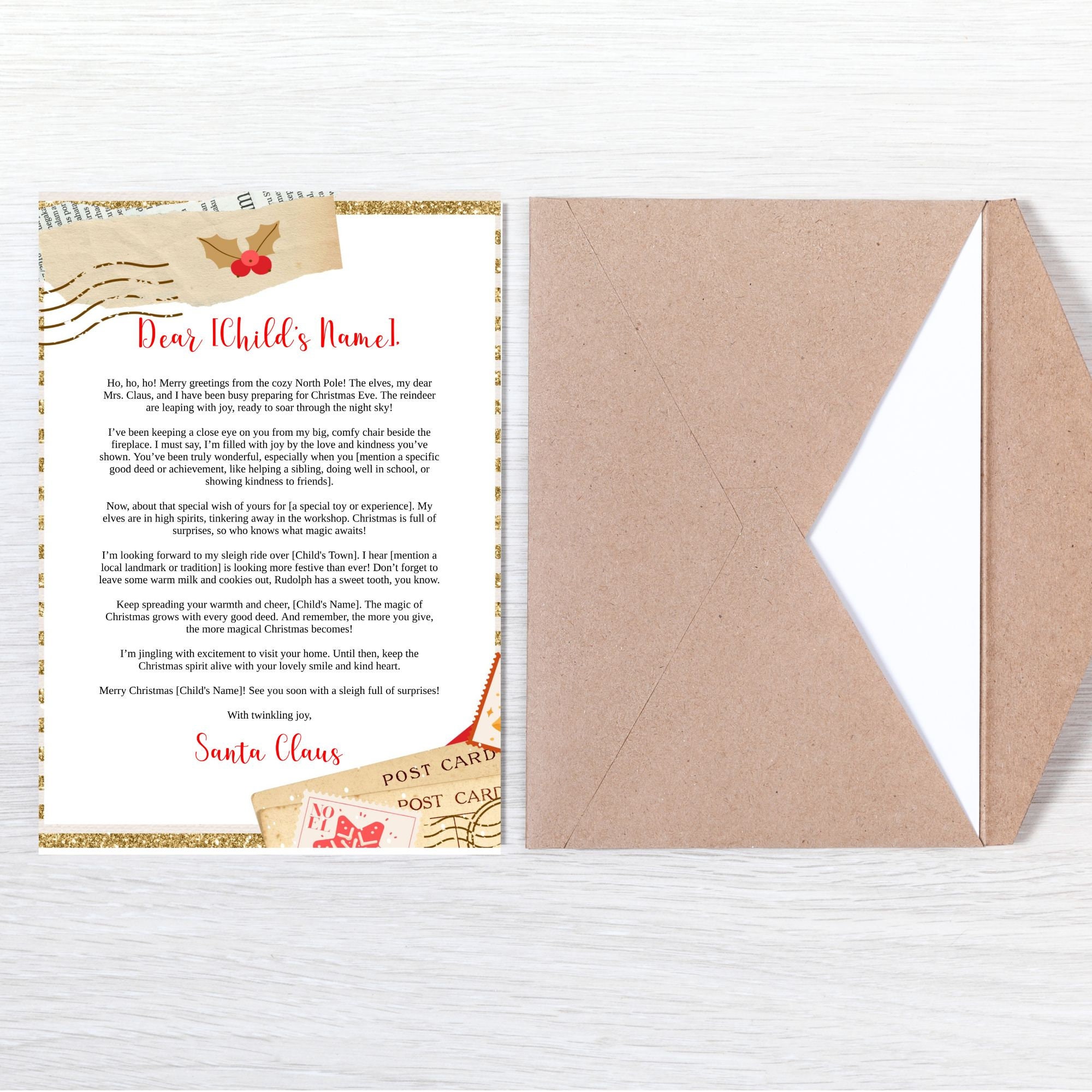 EDITABLE Letter From Santa Printable Santa's Official - Etsy