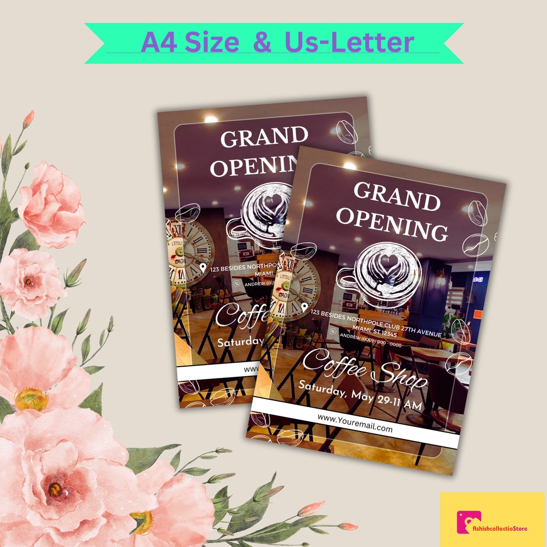 Grand Opening Welcome Sign Template, Minimalist Business Launch Signage ...