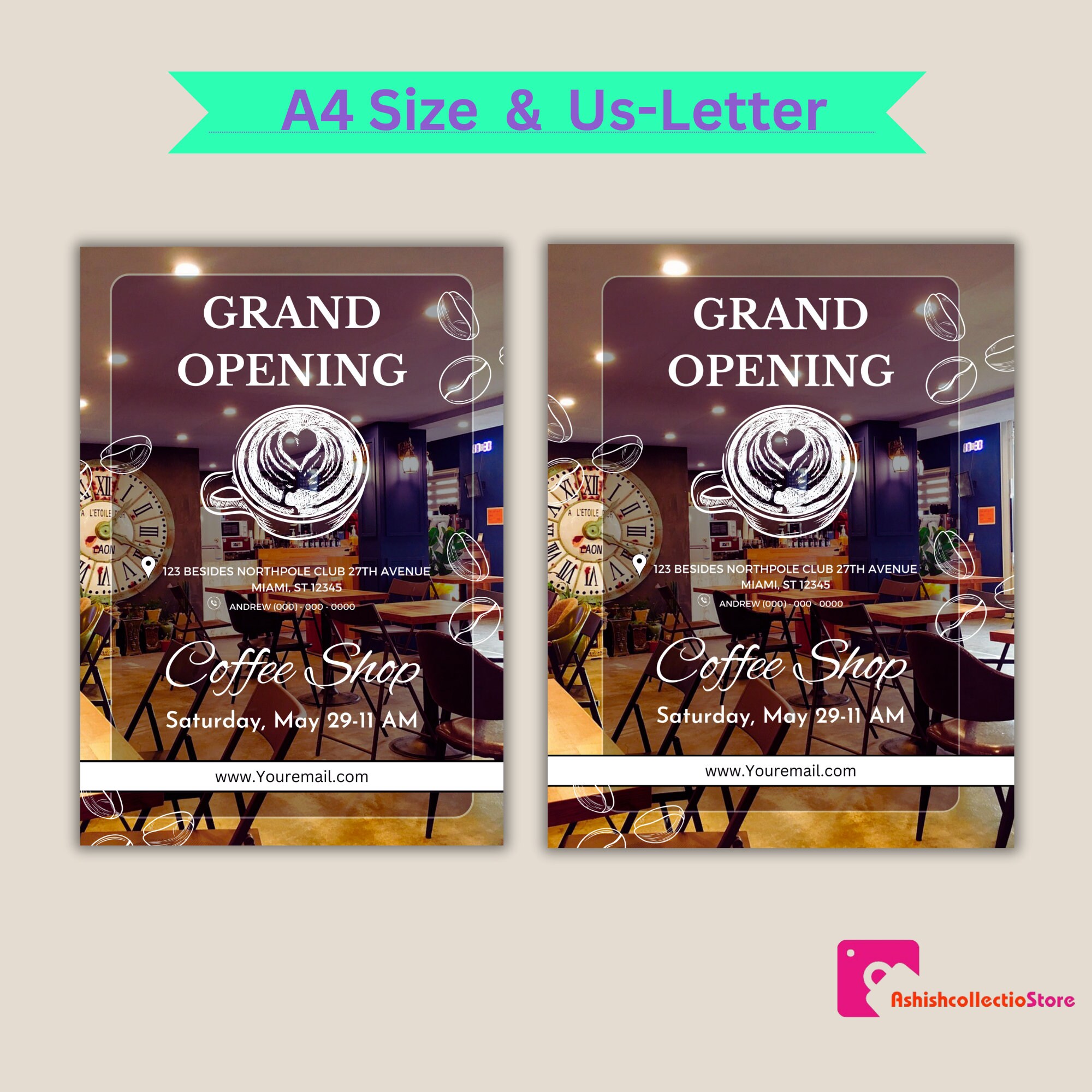 Grand Opening Welcome Sign Template, Minimalist Business Launch Signage ...
