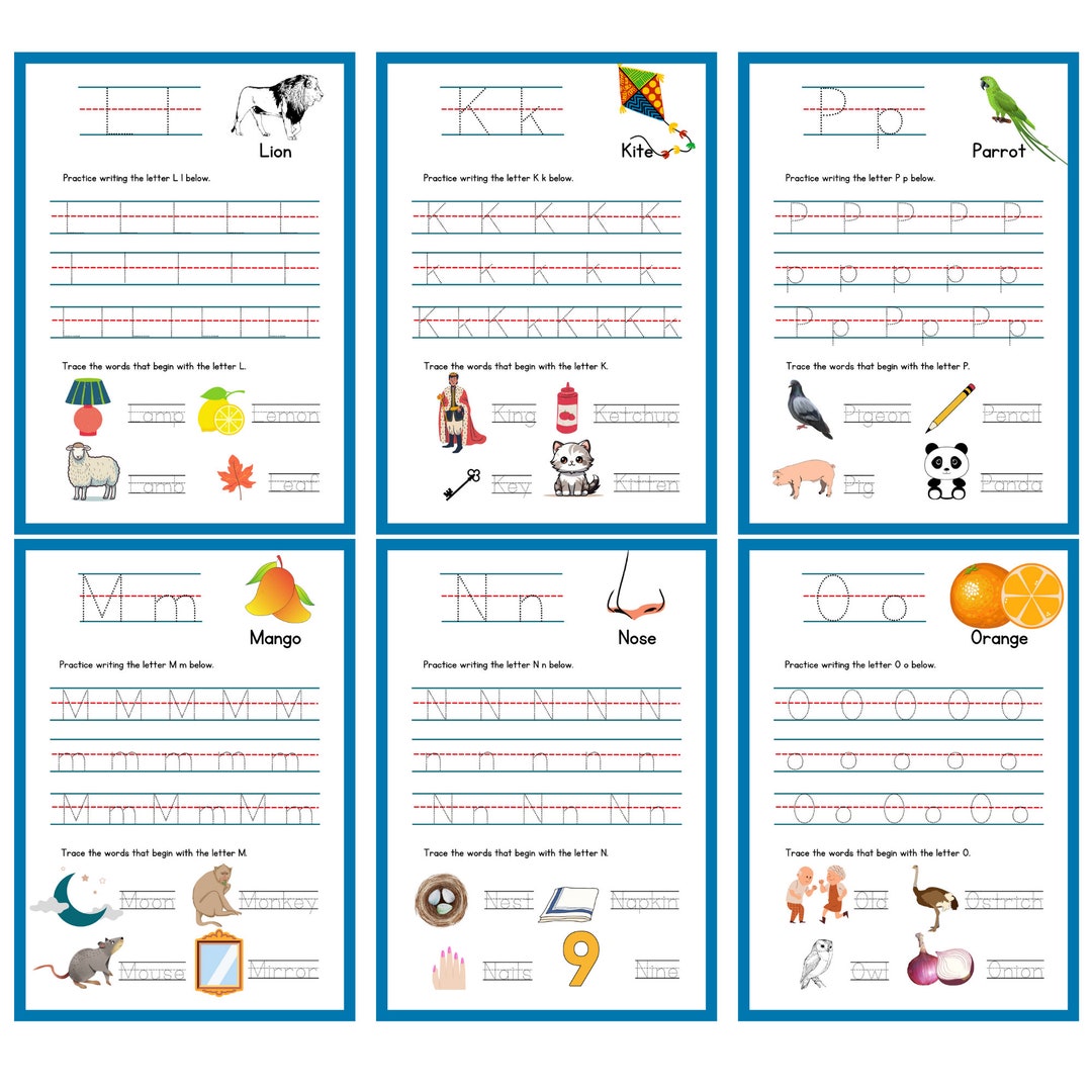 ABC Phonics Tracing Cards | 26 Printable Worksheets for Preschool, Pre ...