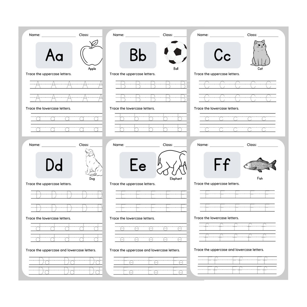 Alphabet Letters Phonics Tracing Cards | 26 Printable Alphabet Letter ...