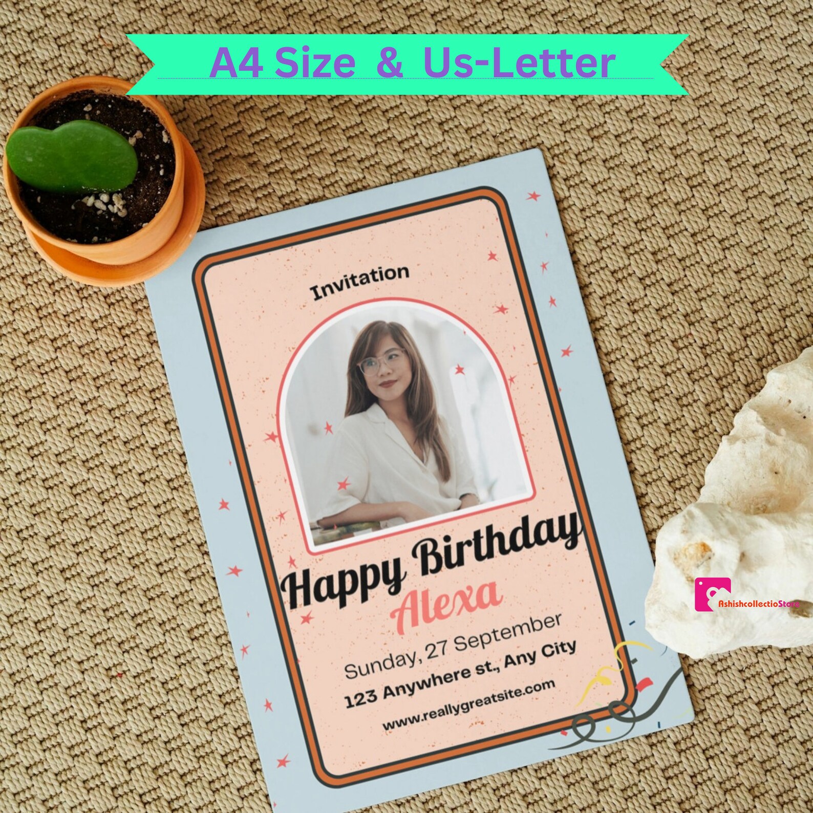 Printable Birthday Card, Instant Download, Canva Editable Cards ...