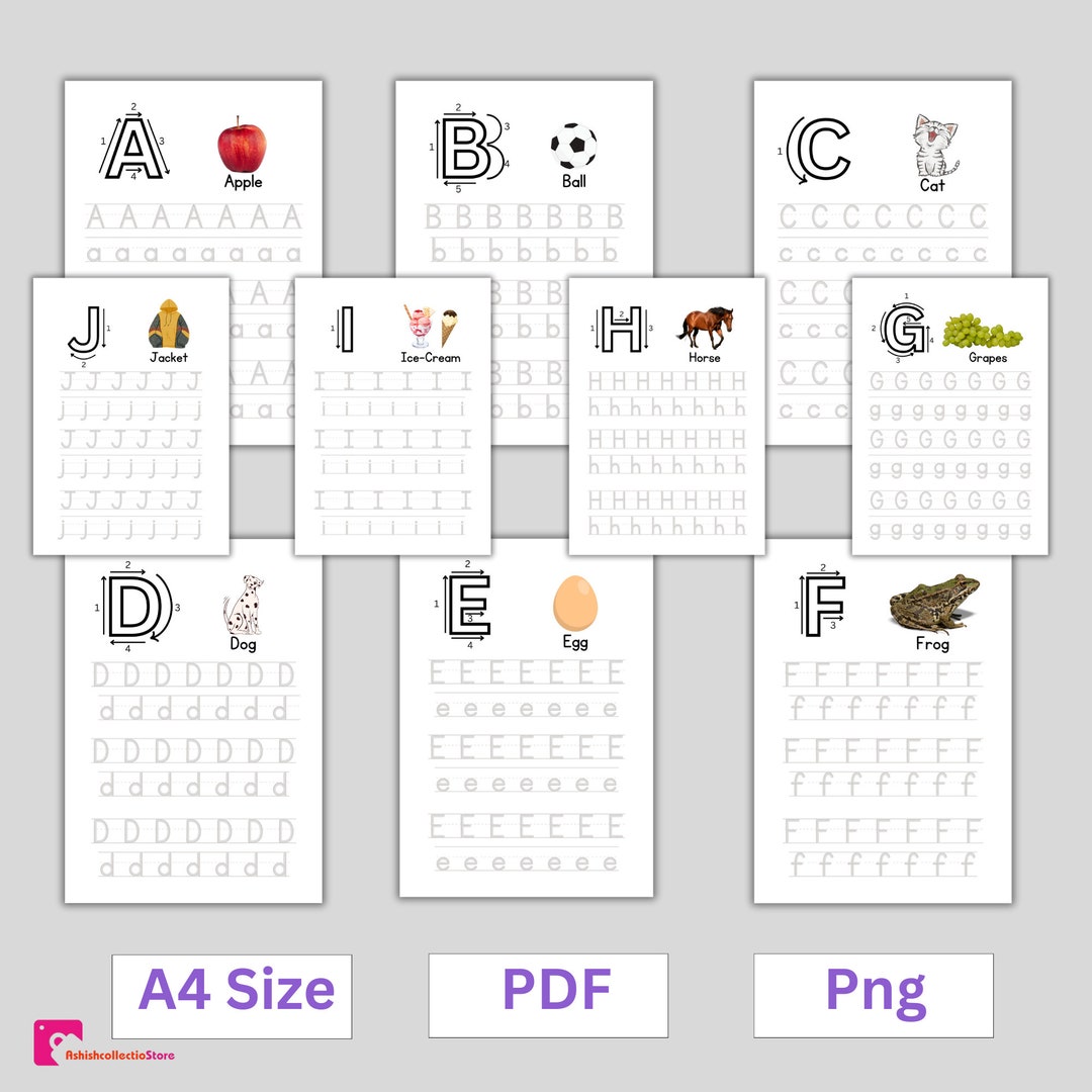 Preschool Kids Alphabet Tracing Page, Handwriting, Letter Tracing ...