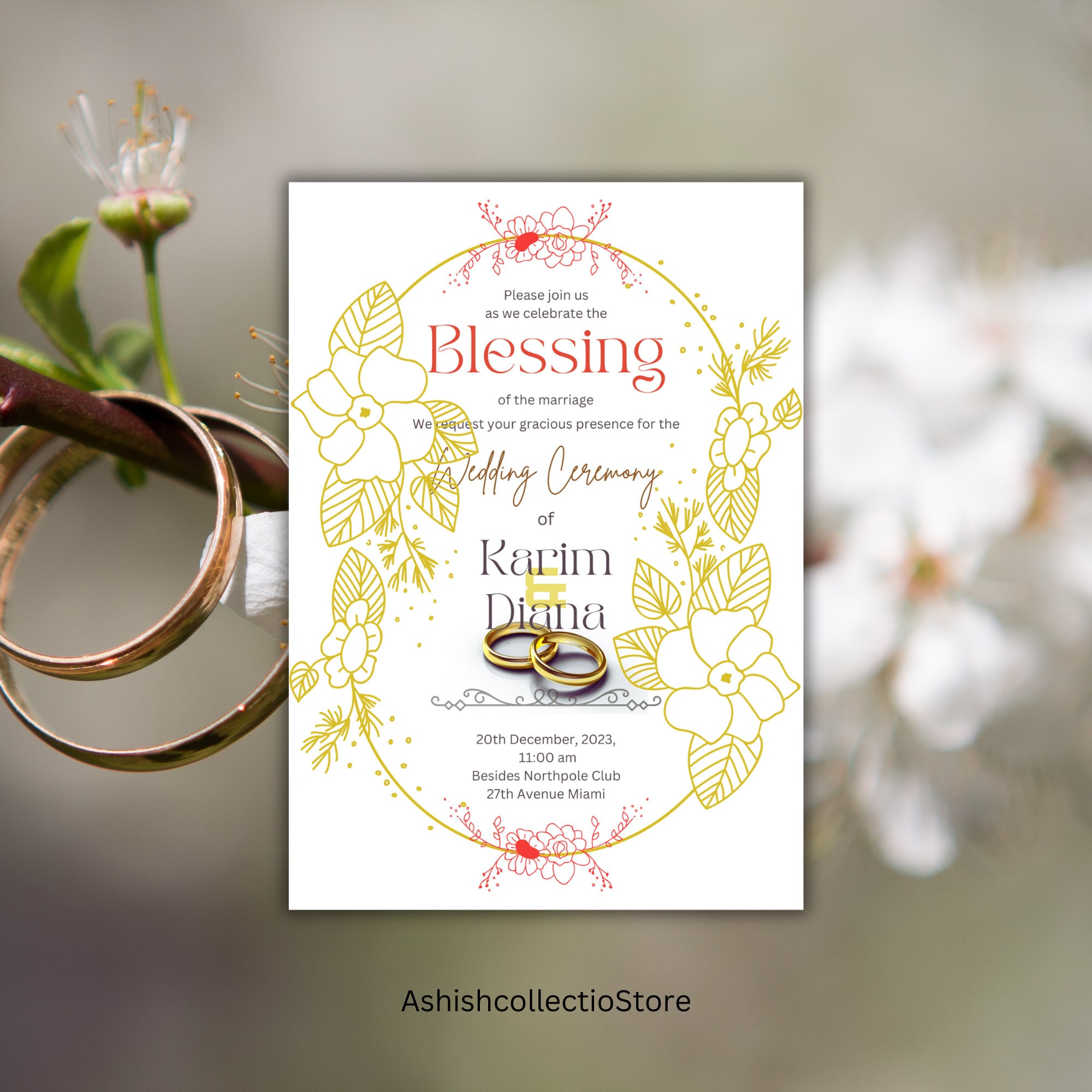 Blessing Ceremony Invitation Printable Blessing Invitation - Etsy