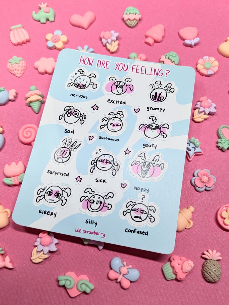 How Are You Feeling - Mood Tracker Sticker Sheet - Great for Daily ...