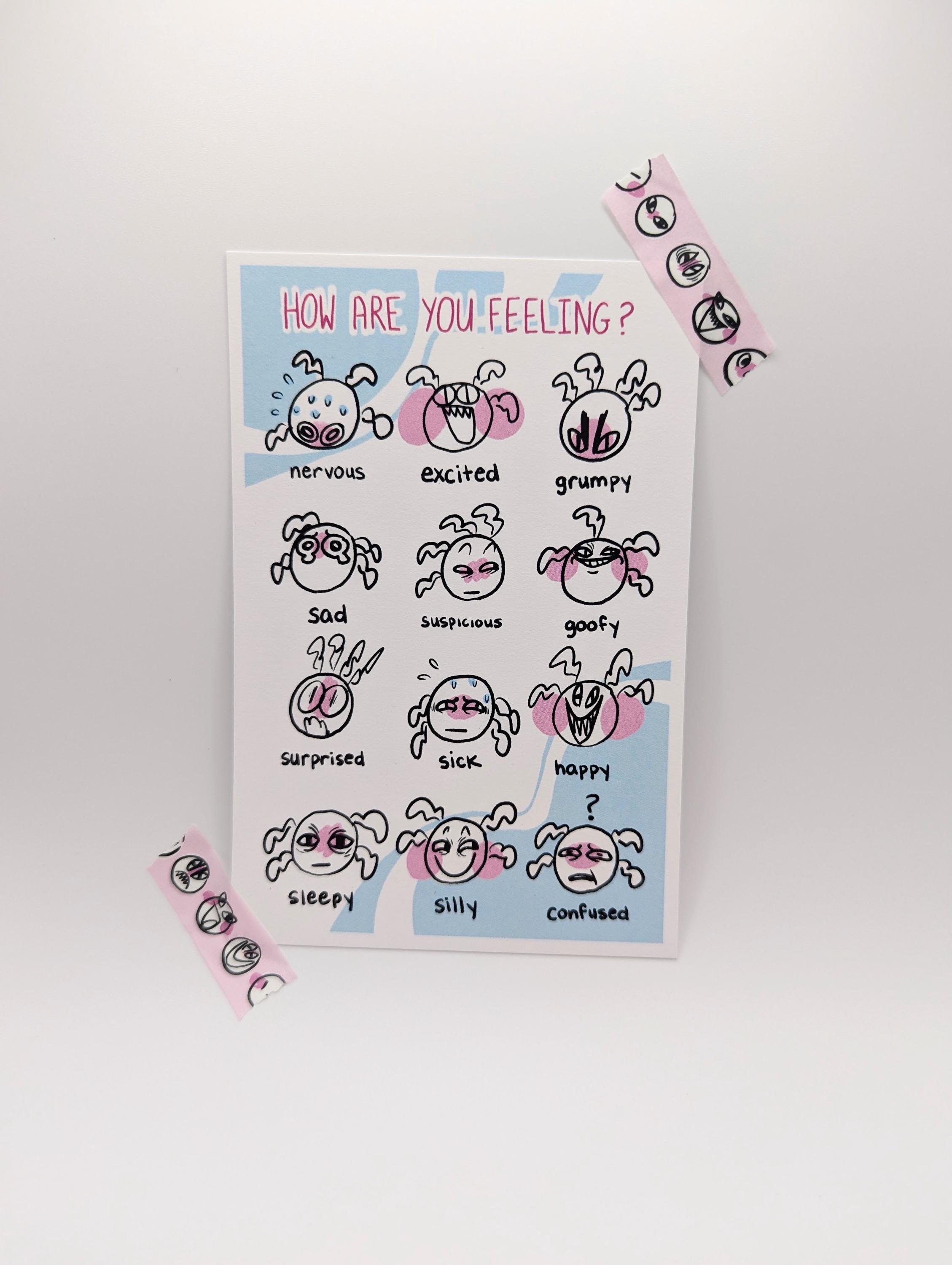 How Are You Feeling? Mini Print Mood Meter - Feelings & Emotions Chart ...