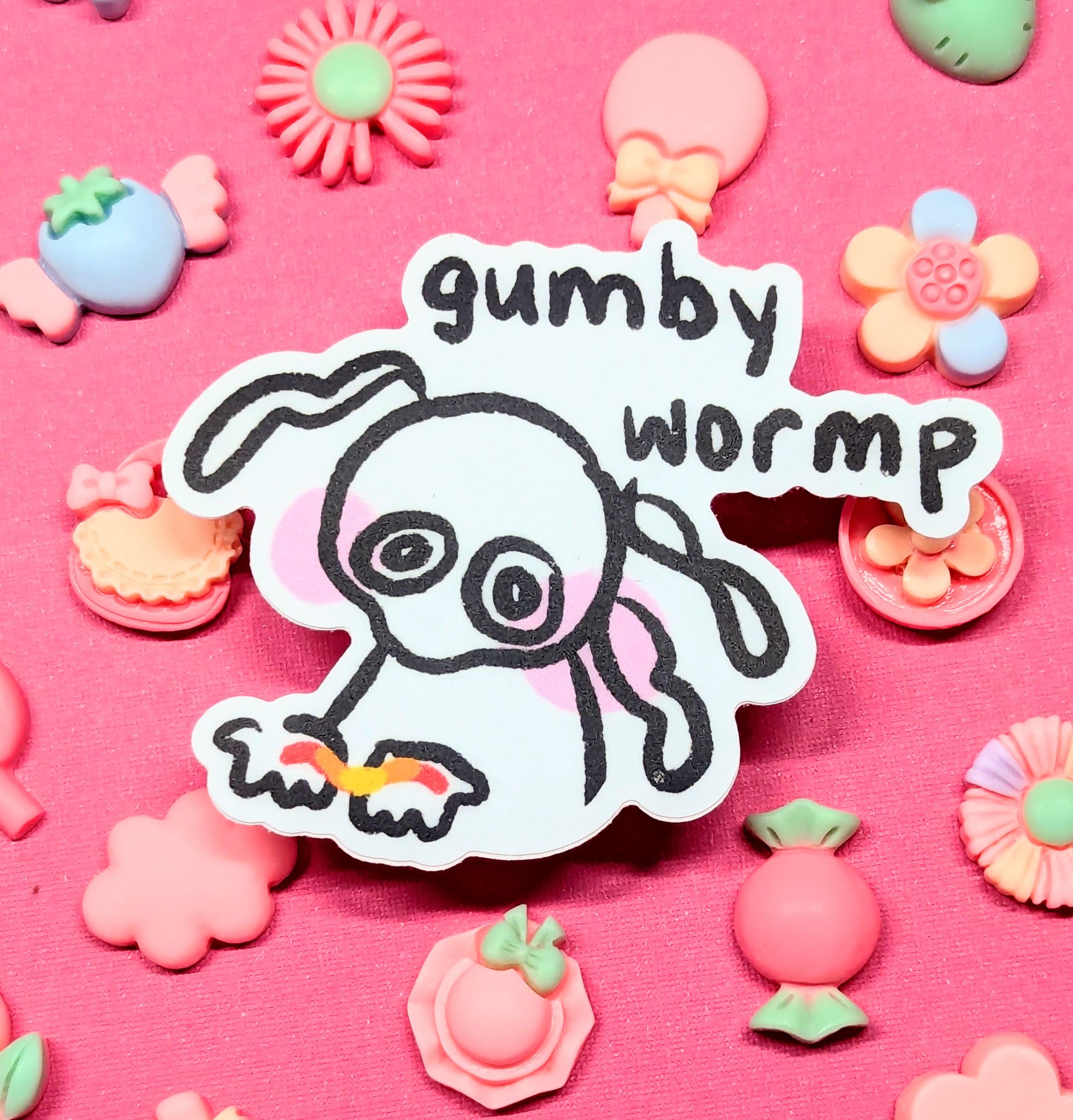 Cute Gummy Worm Lover Vinyl Sticker - Funny Snack Candy Quote Decal ...