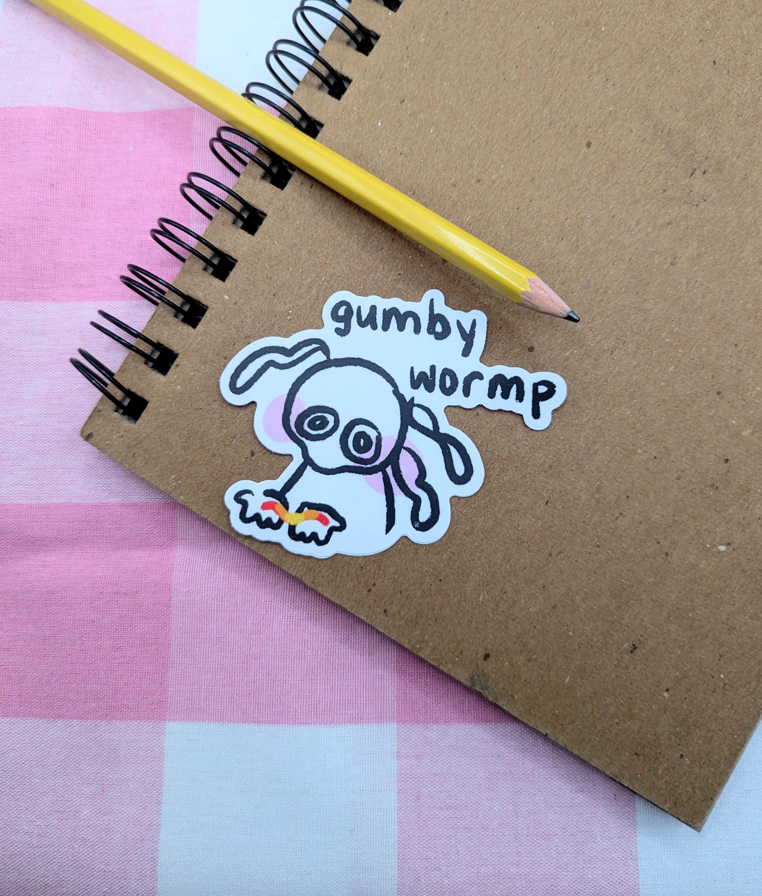 Cute Gummy Worm Lover Vinyl Sticker - Funny Snack Candy Quote Decal ...