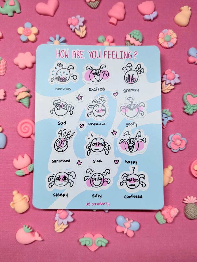 How Are You Feeling - Mood Tracker Sticker Sheet - Great for Daily ...