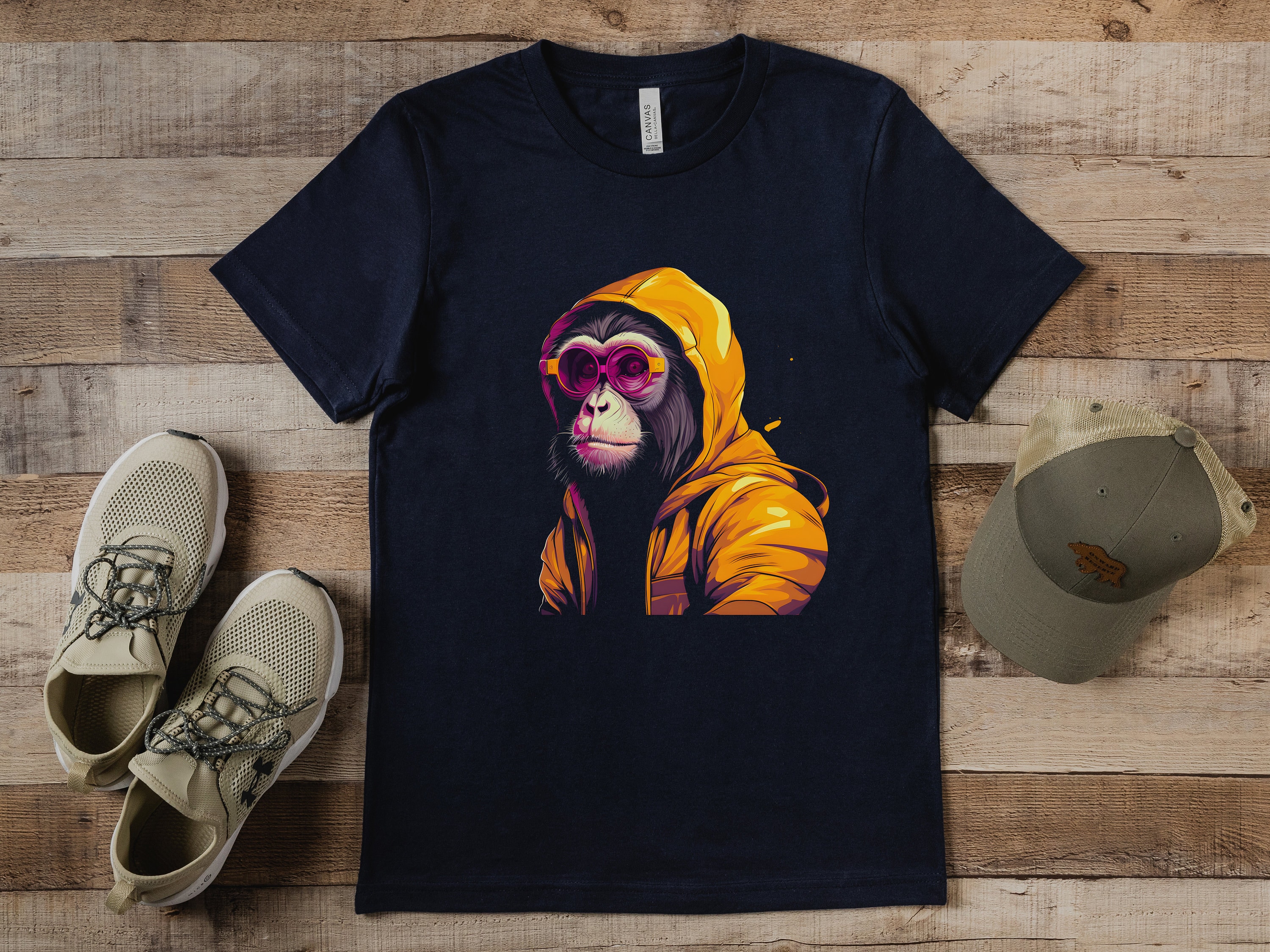 Monkey Shirt Hipster Monkey T-shirt Monkey Lover Gift Capuchin Funny ...