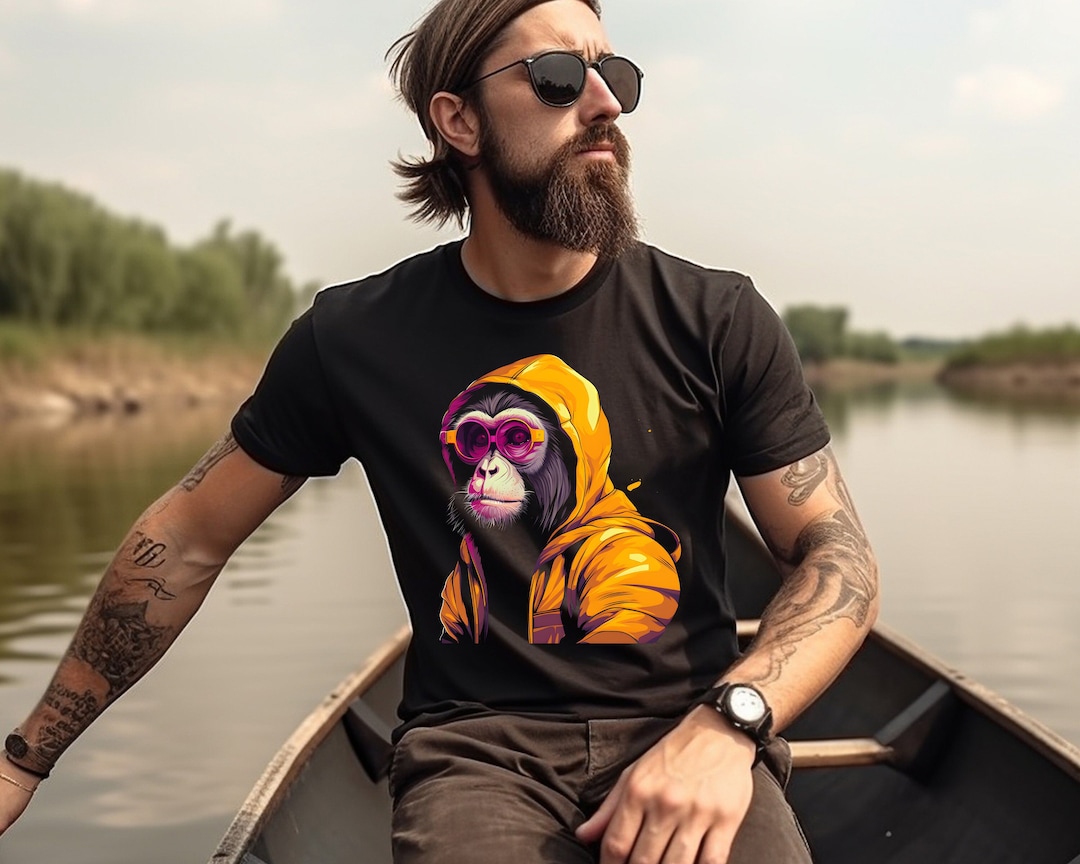 Monkey Shirt Hipster Monkey T-shirt Monkey Lover Gift Capuchin Funny ...