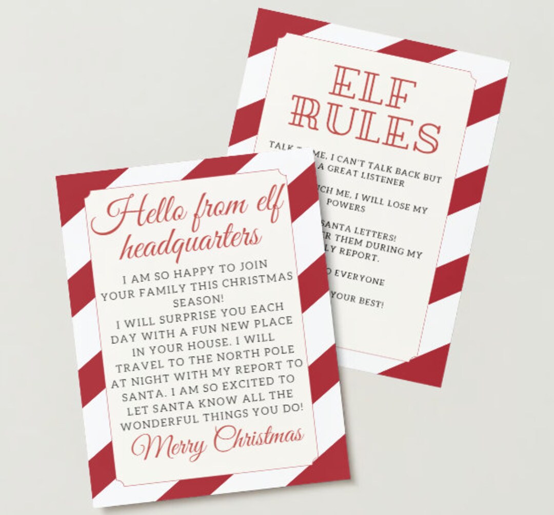 Carta de llegada de Elf On The Shelf Carta a Santa Descarga - Etsy México