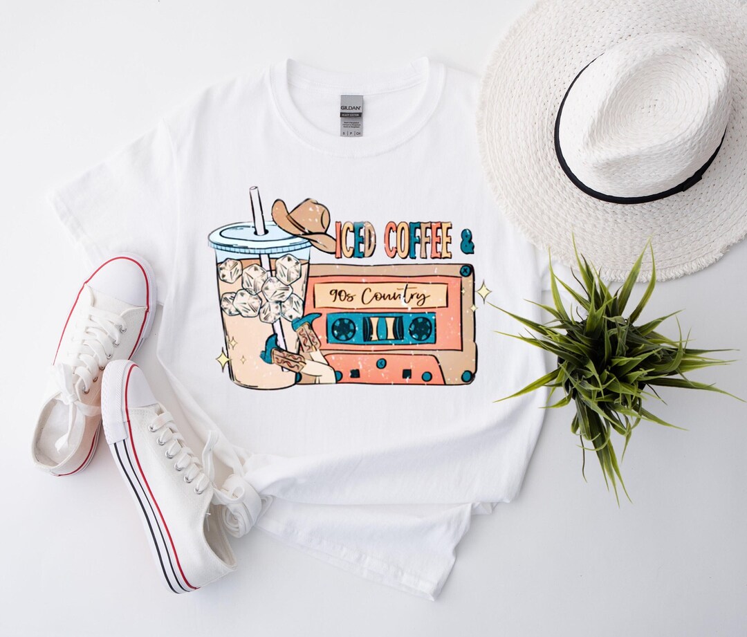 Dunkin Donuts, Starbucks, Iced Coffee and 90s Country Music TSHIRT ...