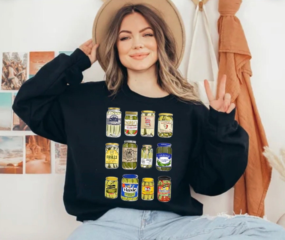 Vintage Pickle Jar Pickle Lover SWEATSHIRT, UNISEX, Trending, Dill ...