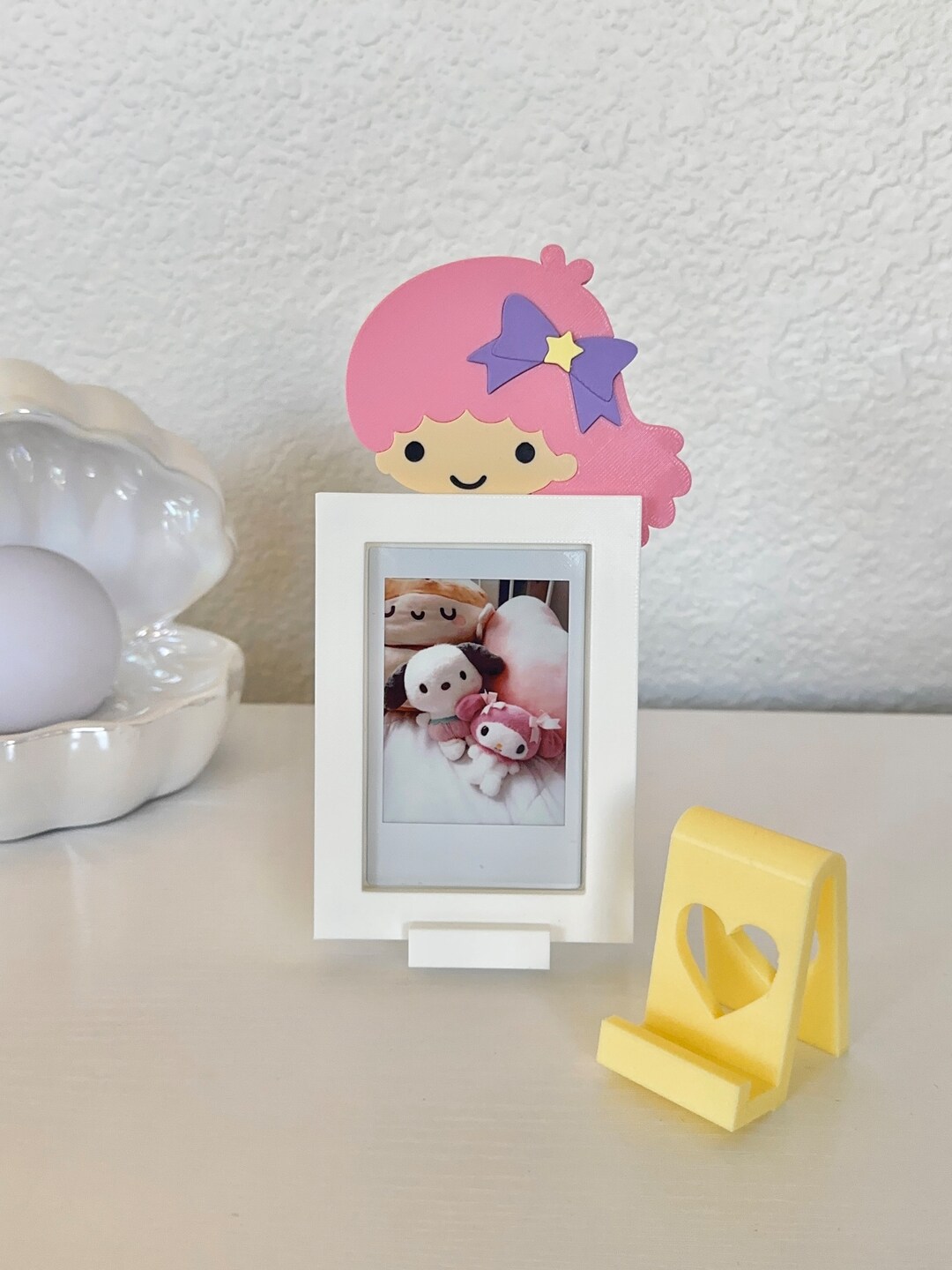 Cute Kawaii Pink Twin Polaroid Frame | Magnetic Instax Mini Polaroid ...