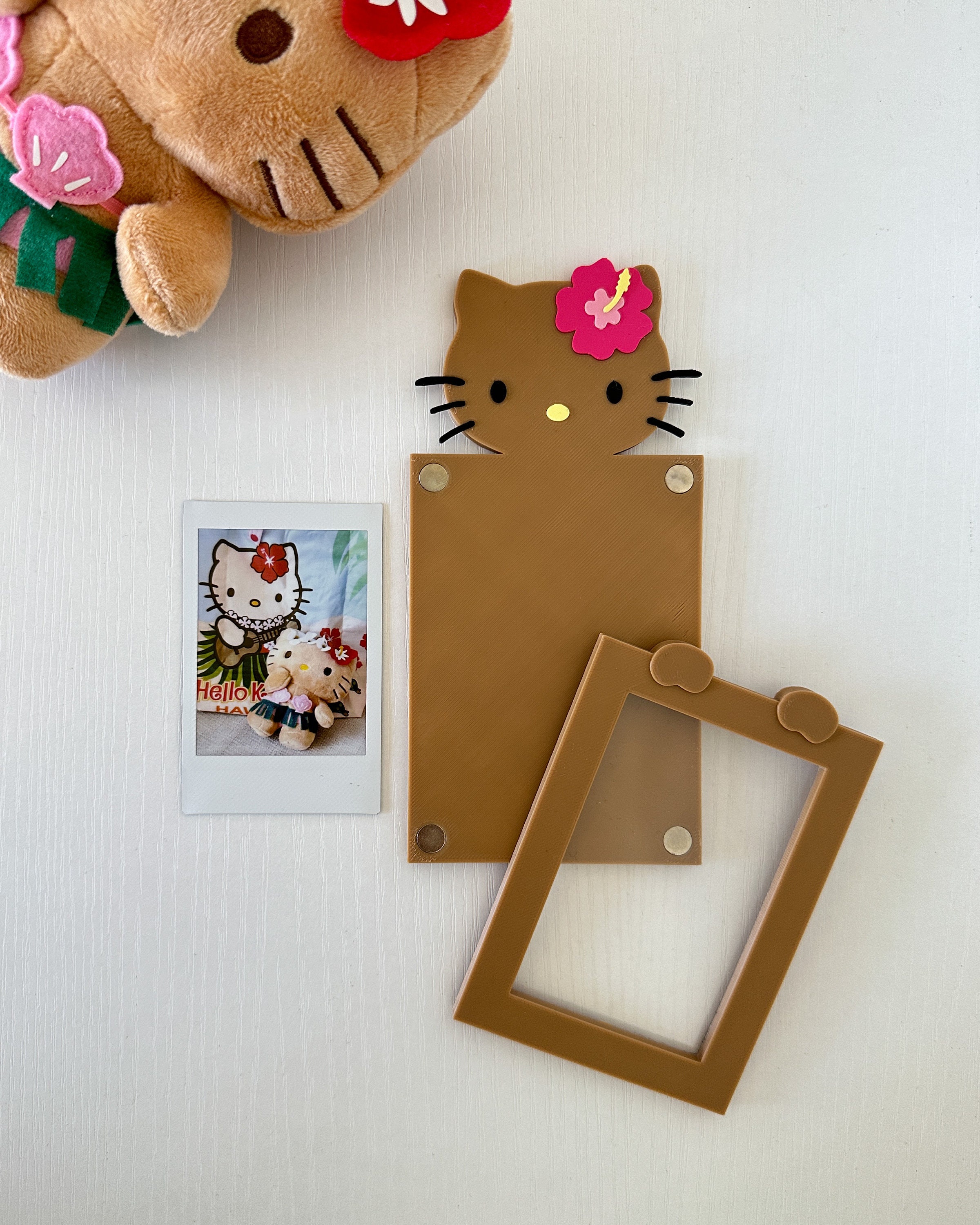 Cute Kawaii Character Hawaiian Kitty Polaroid Frame | Magnetic Instax ...