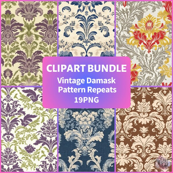 French Damask Stencil - Etsy