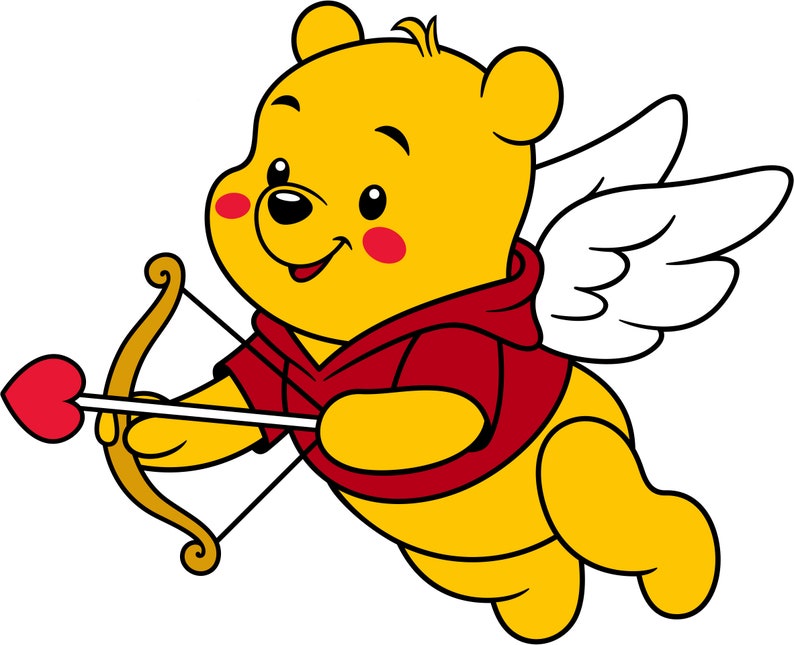 Winnie the Pooh Cupid Sticker - Etsy