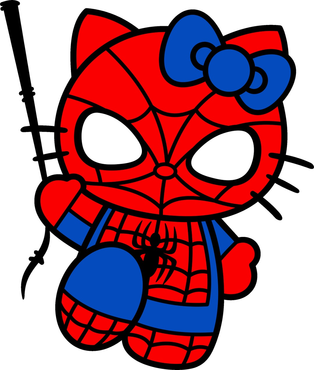 Spider Kitty Sticker 1-102372 - Etsy