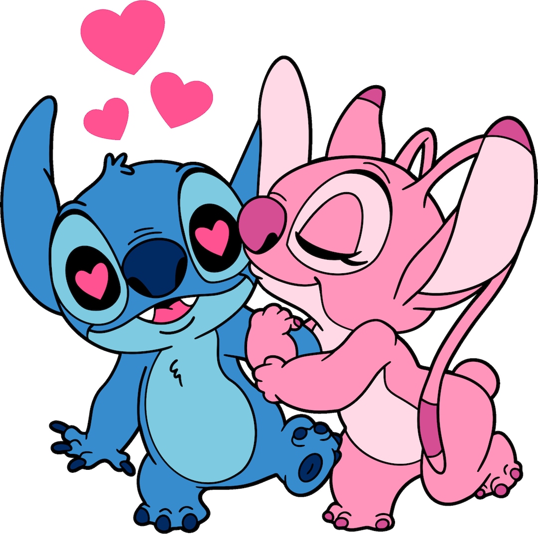 Angel & Stitch 4 Inch Sticker 092761 - Etsy