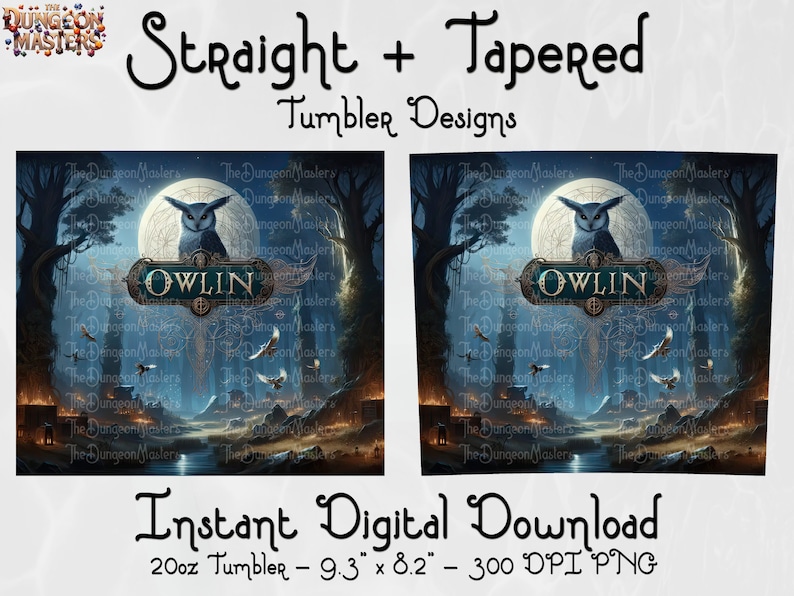 Owlin Race Dnd Dungeons and Dragons 20oz Tumbler Sublimation Design ...