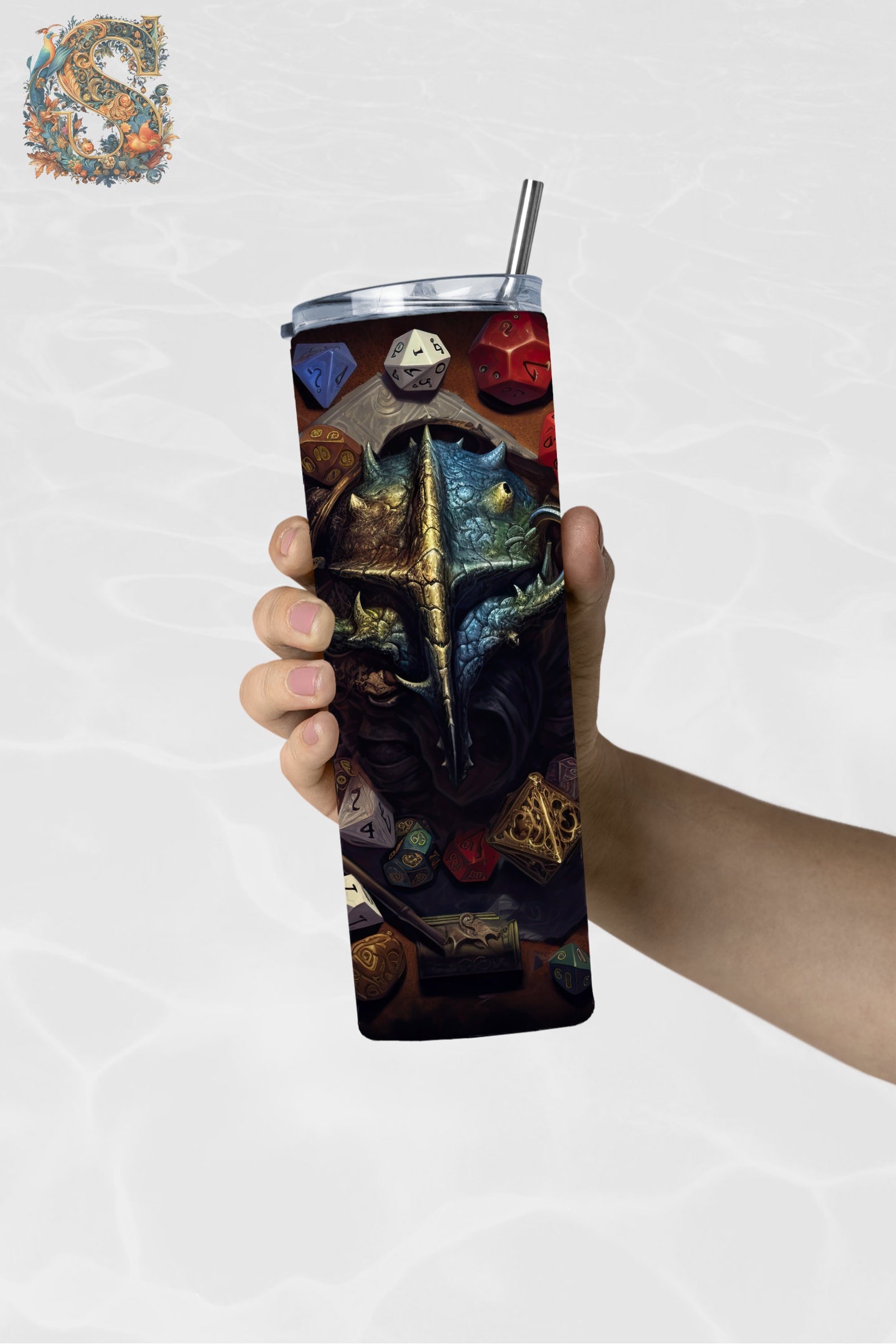Dnd Dungeons and Dragons Dice 20oz Tumbler Sublimation - Etsy
