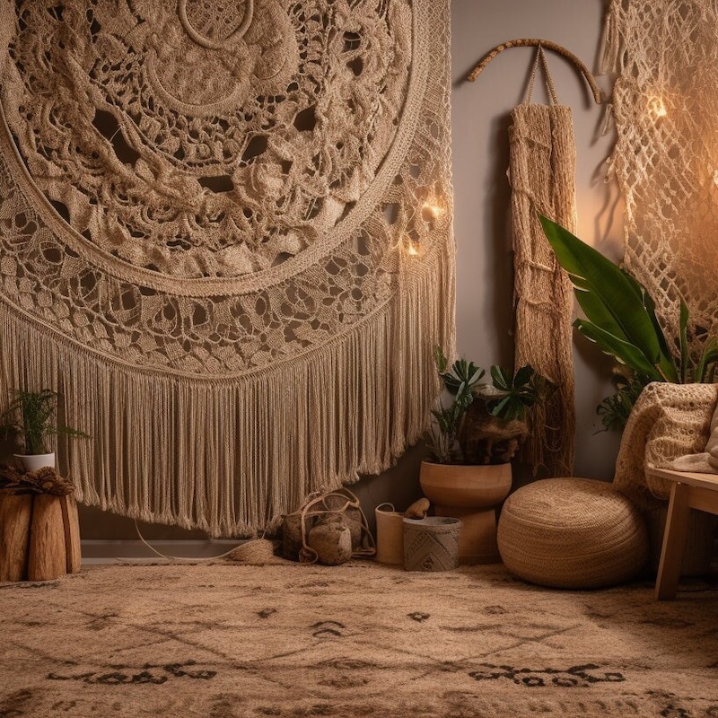 Boho Office Background - Etsy