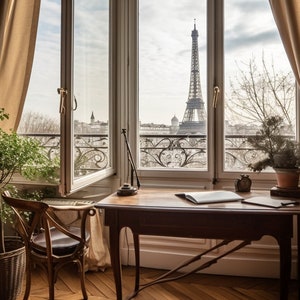 Paris - 6 Zoom Virtual Backgrounds | Backdrop | Office Background ...