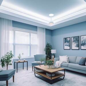 Blue Home Office Virtual Background | 5 Zoom Virtual Backgrounds ...