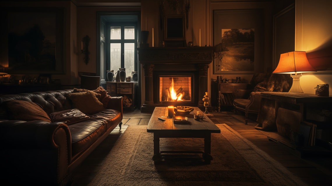 Cozy Fireplace Virtual Background 5 Zoom Virtual Backgrounds Backdrop ...