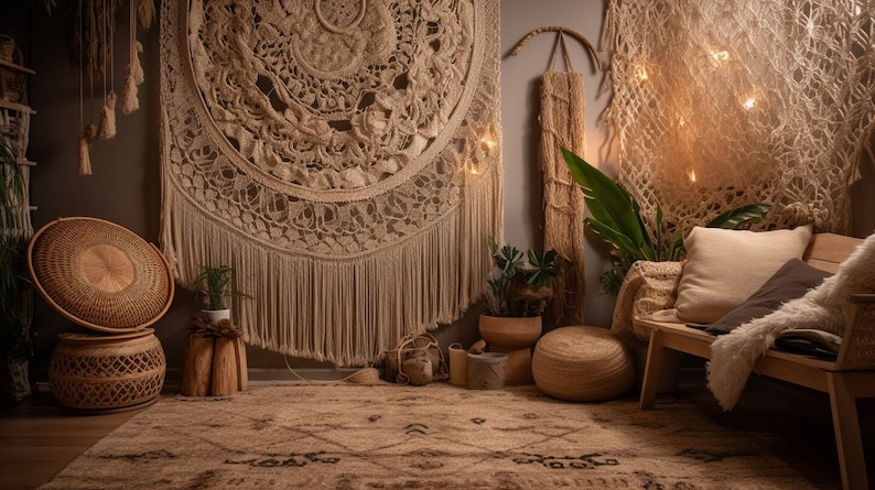 Boho-inspired Virtual Background 4 Zoom Virtual Backgrounds Backdrop ...