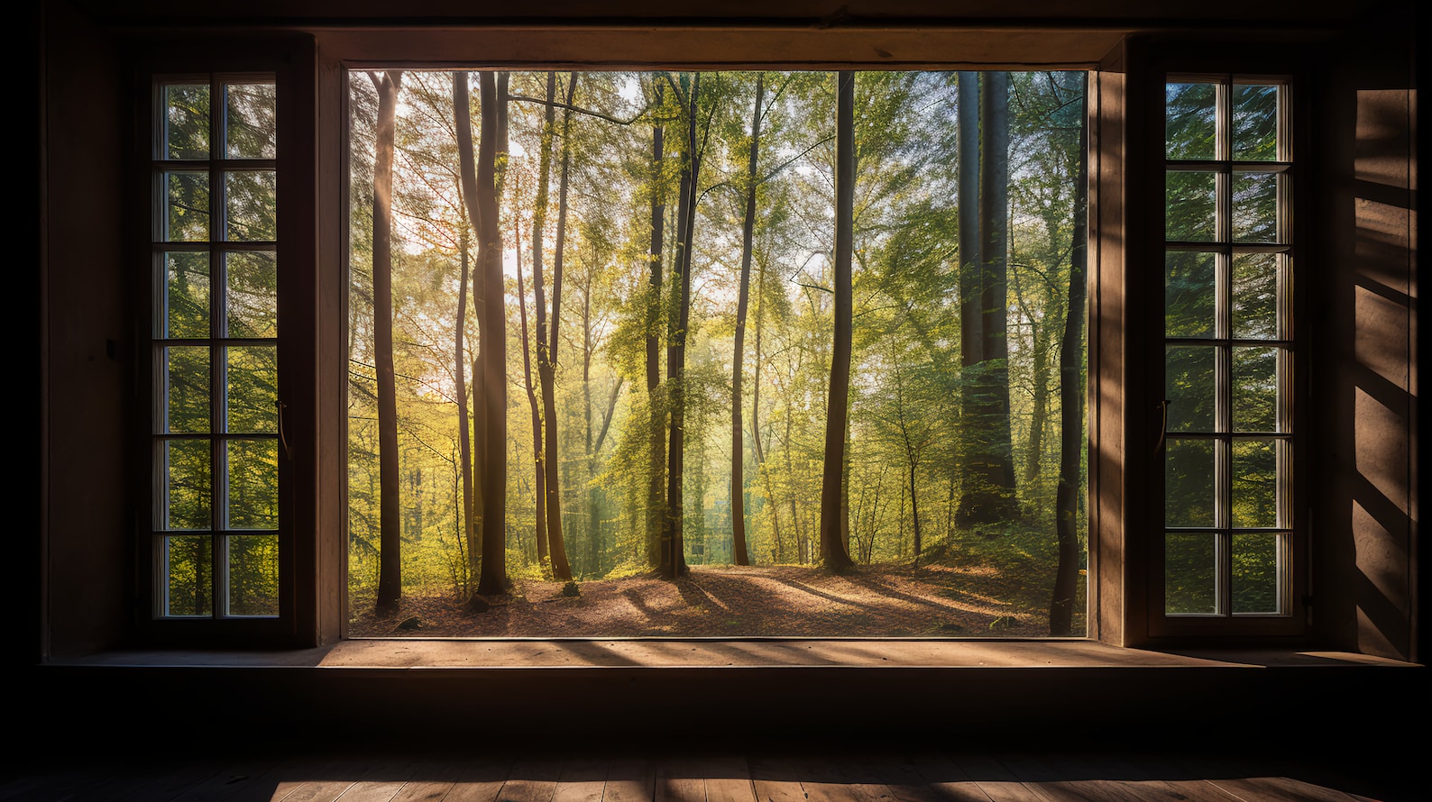 Window to Forest Virtual Background | 5 Zoom Virtual Backgrounds ...