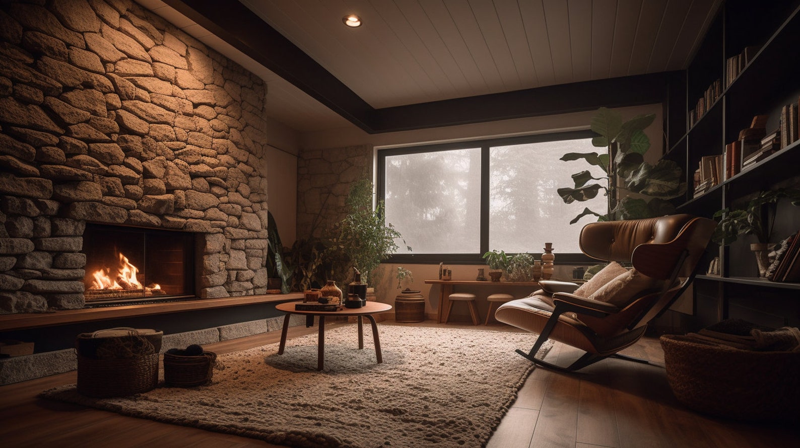 Mid-century Modern Virtual Background | 5 Zoom Virtual Backgrounds ...