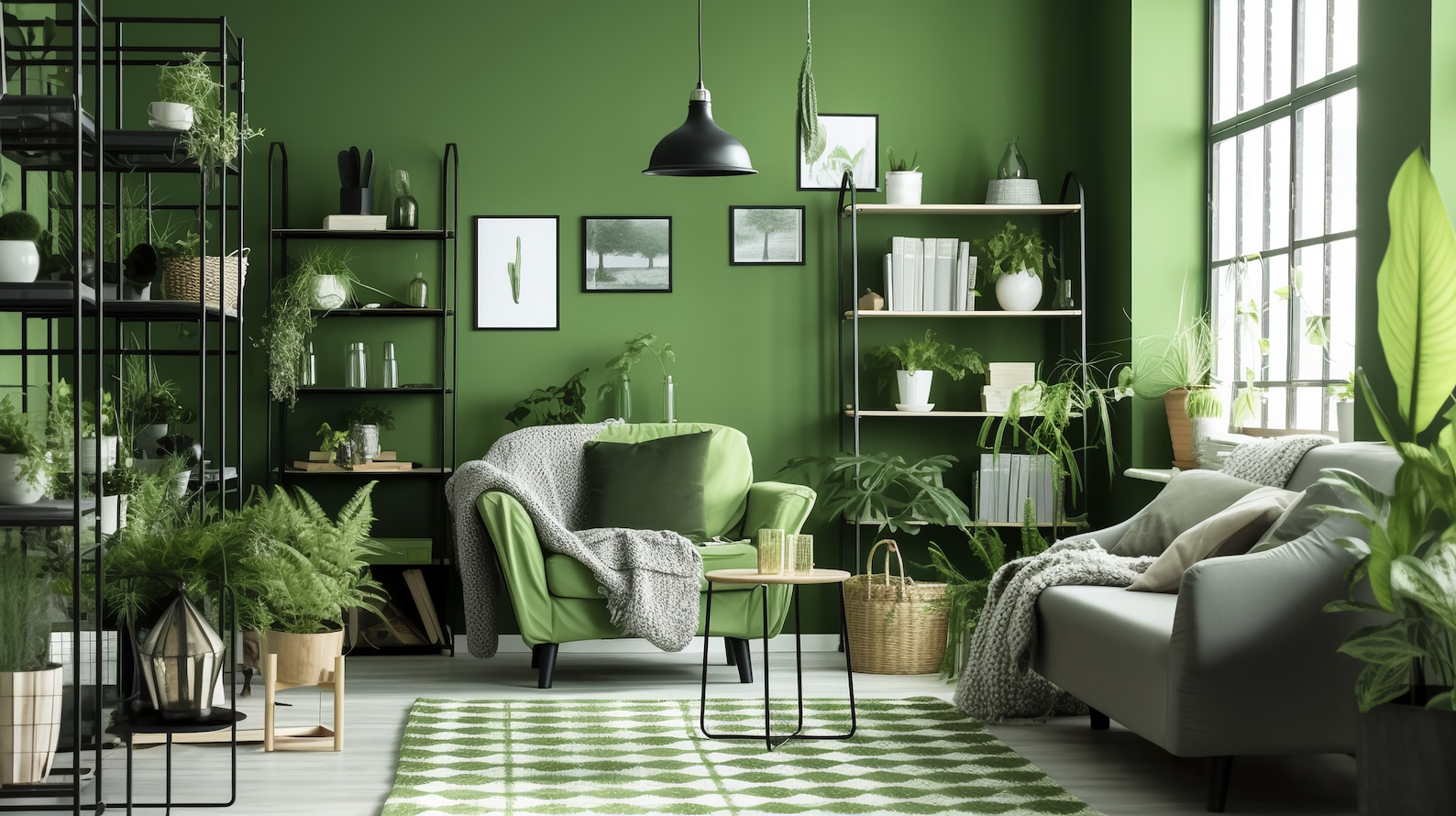 Green Home Office Virtual Background | 5 Zoom Virtual Backgrounds ...