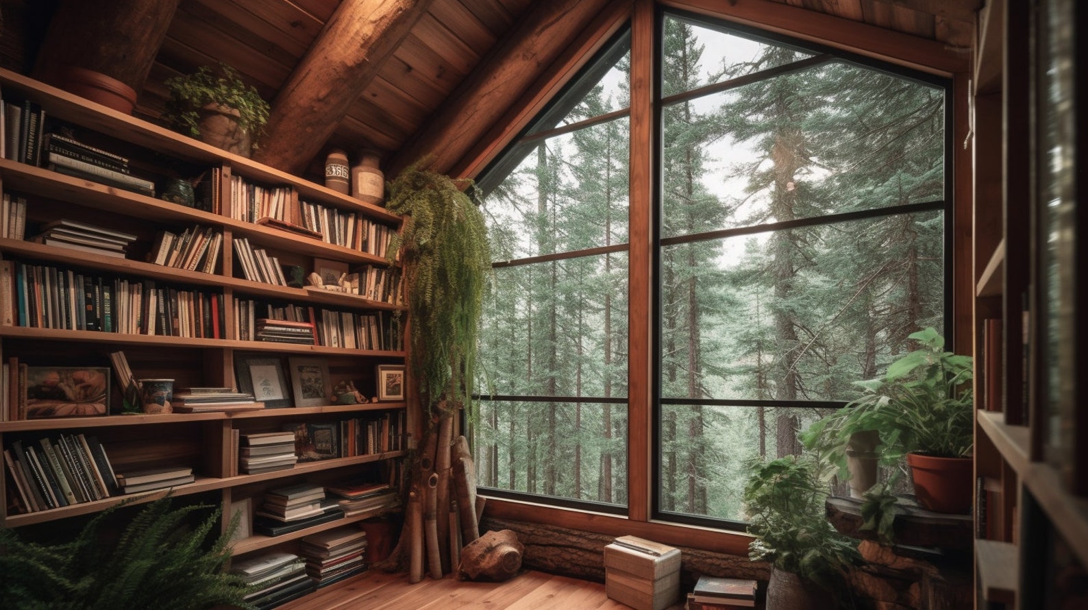 Cozy Cabin Virtual Background | 5 Zoom Virtual Backgrounds | Backdrop ...