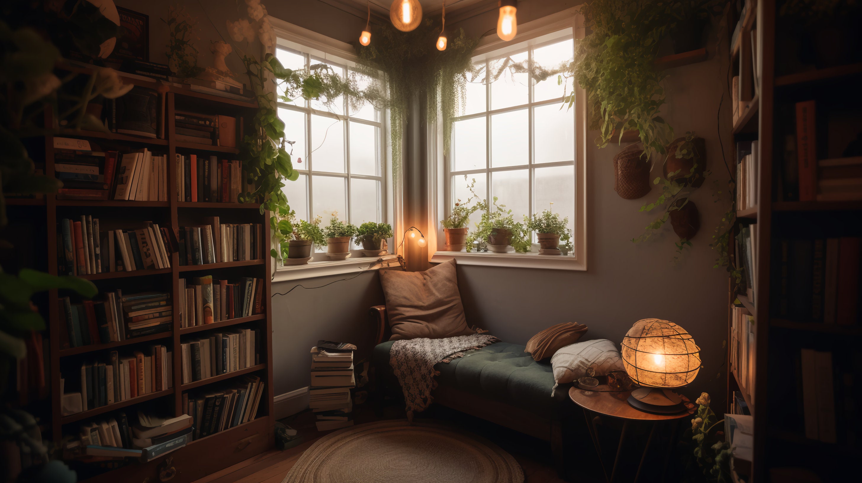 Reading Nook Virtual Background | 5 Zoom Virtual Backgrounds | Backdrop ...