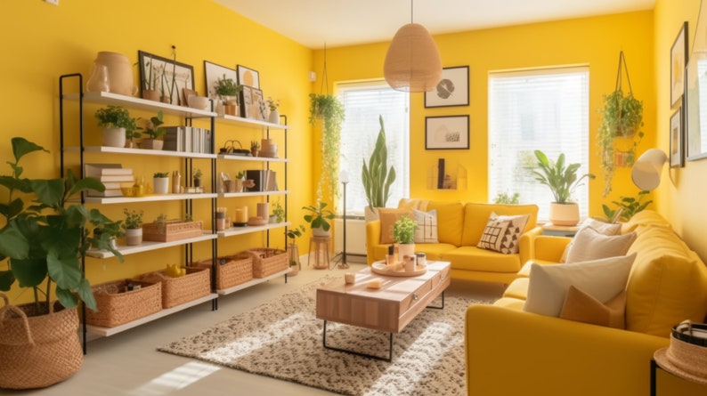 Yellow Home Office Virtual Background | 5 Zoom Virtual Backgrounds ...