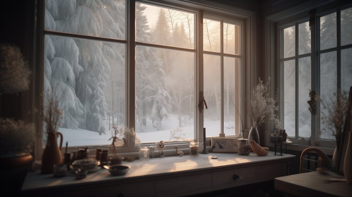 Winter Window Virtual Background | 5 Zoom Virtual Backgrounds ...