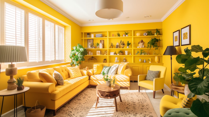 Yellow Home Office Virtual Background | 5 Zoom Virtual Backgrounds ...