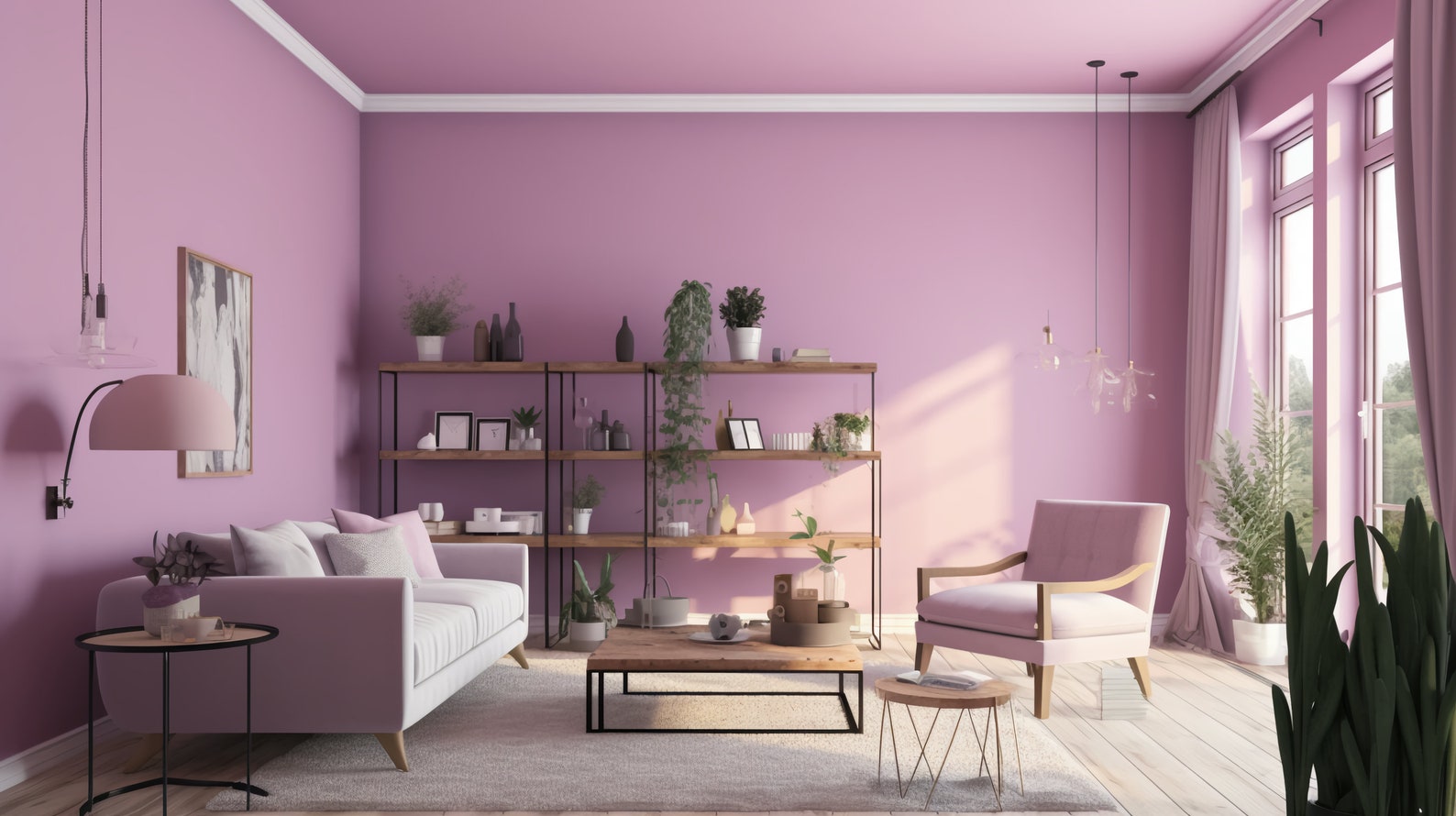 Purple Home Office Virtual Background | 5 Zoom Virtual Backgrounds ...