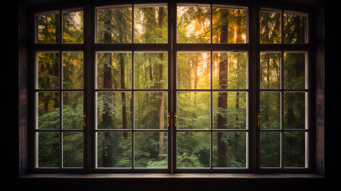 Window to Forest Virtual Background | 5 Zoom Virtual Backgrounds ...