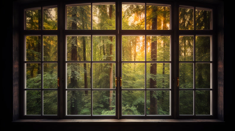 Window to Forest Virtual Background | 5 Zoom Virtual Backgrounds ...